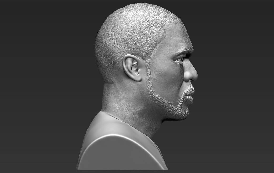 50 Cent Bust - 3D Model by PrintedReality