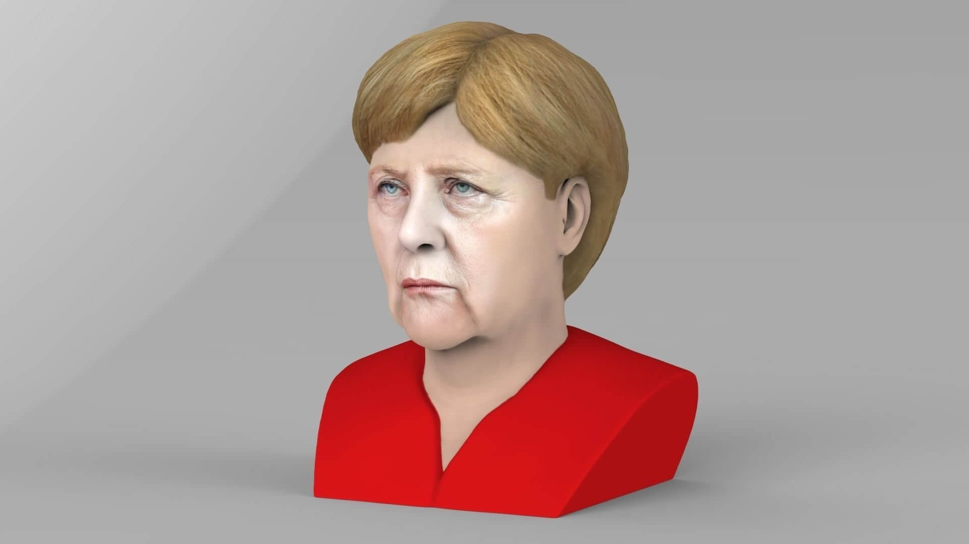 Angela Merkel Bust (Full Color) - 3D Model by PrintedReality