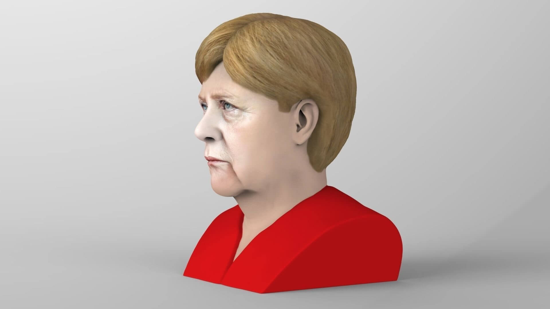 Angela Merkel Bust (Full Color) - 3D Model by PrintedReality