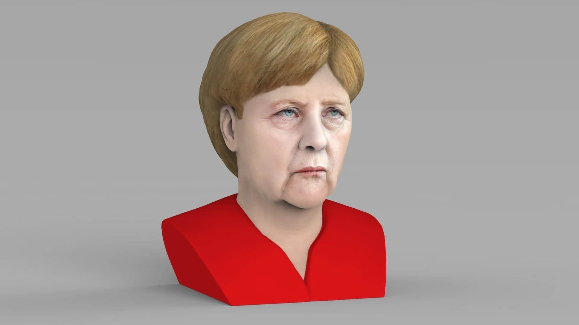 Angela Merkel Bust (Full Color) - 3D Model by PrintedReality