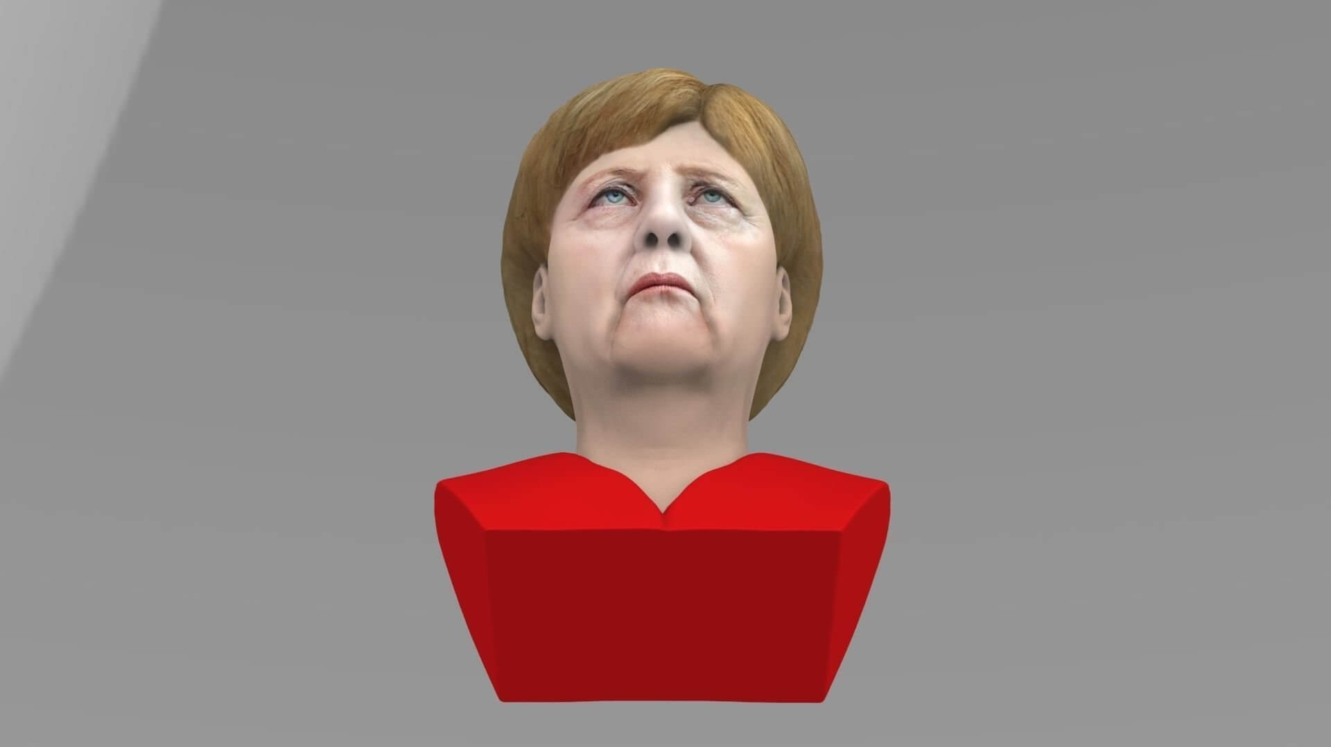 Angela Merkel Bust (Full Color) - 3D Model by PrintedReality