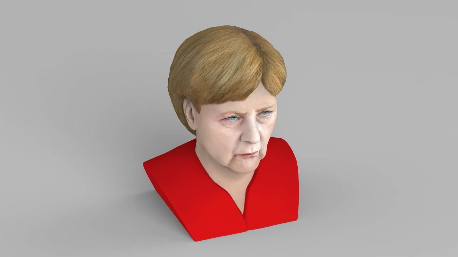 Angela Merkel Bust (Full Color) - 3D Model by PrintedReality