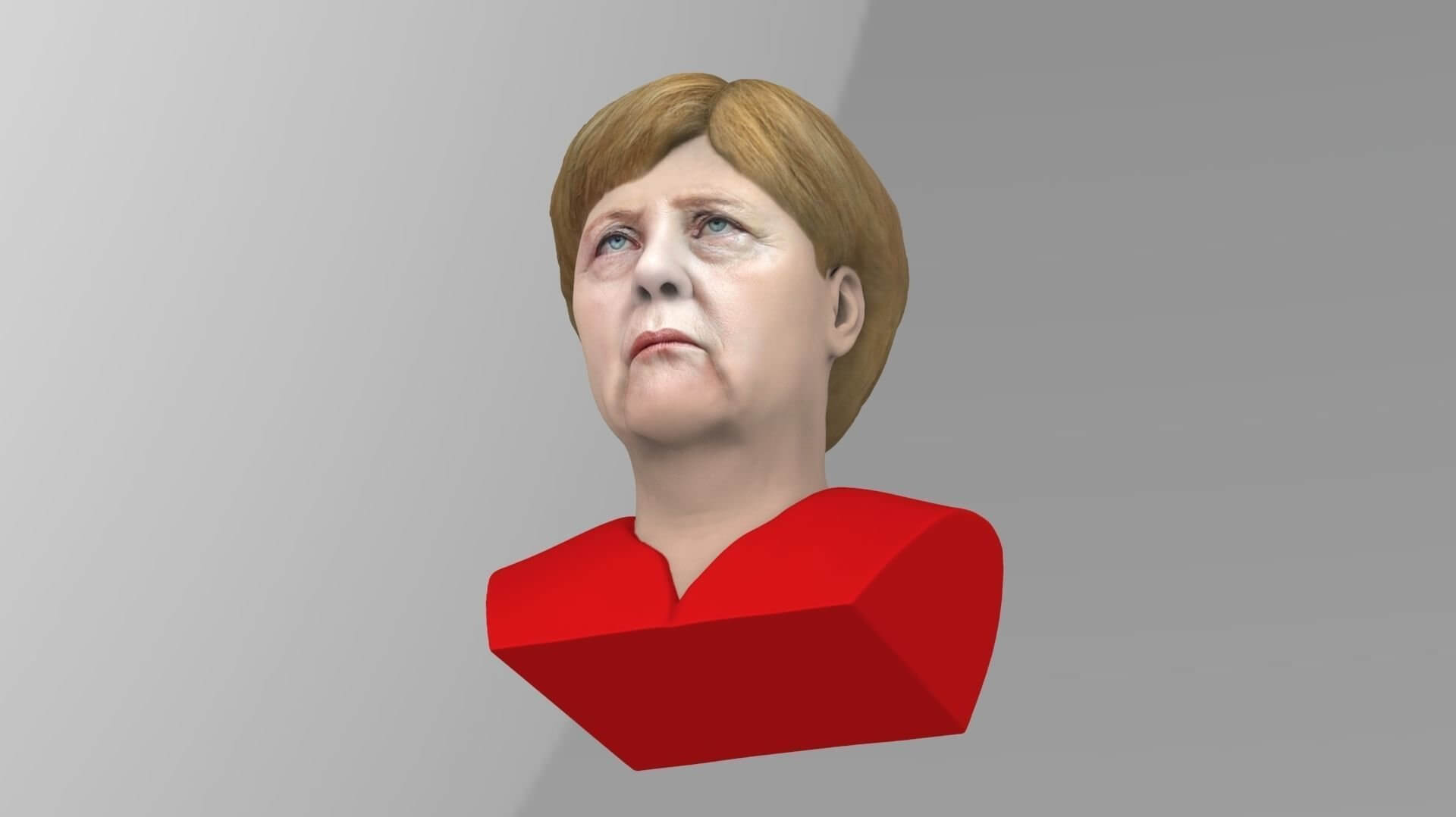 Angela Merkel Bust (Full Color) - 3D Model by PrintedReality