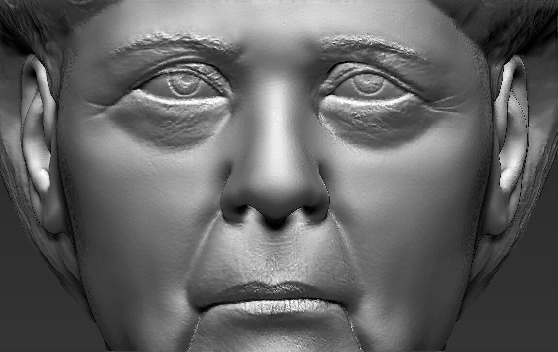 Angela Merkel Bust (Full Color) - 3D Model by PrintedReality