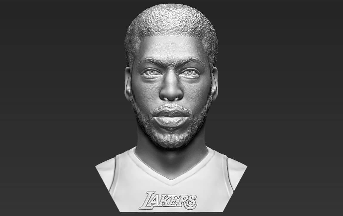 Anthony Davis Bust - 3D Print Model by PrintedReality
