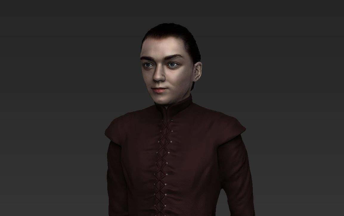 Arya Stark (Full Color) - 3D Model by PrintedReality