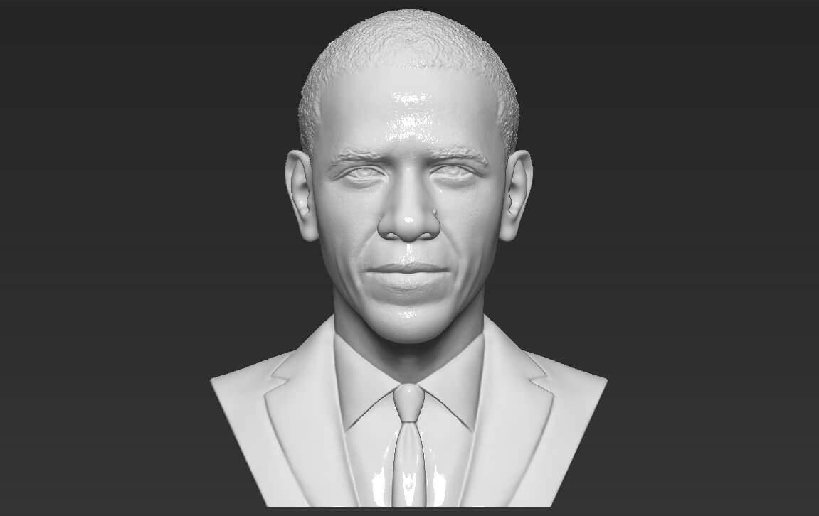 Barack Obama Bust - 3D Print Model by PrintedReality