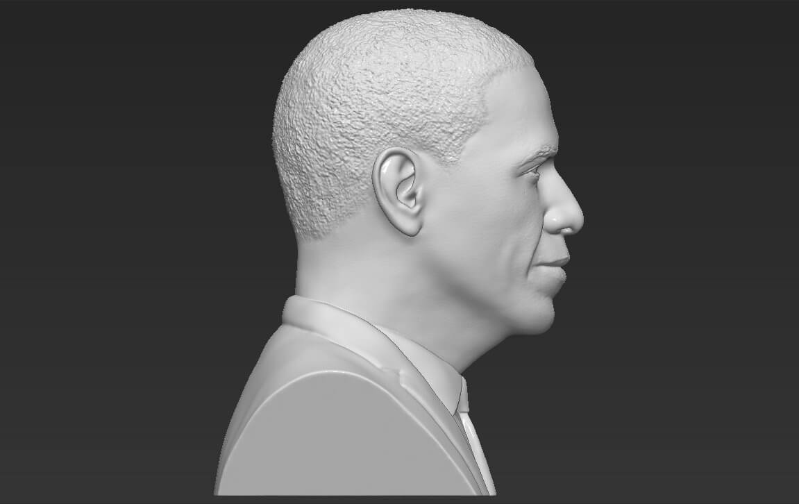 Barack Obama Bust - 3D Model by PrintedReality