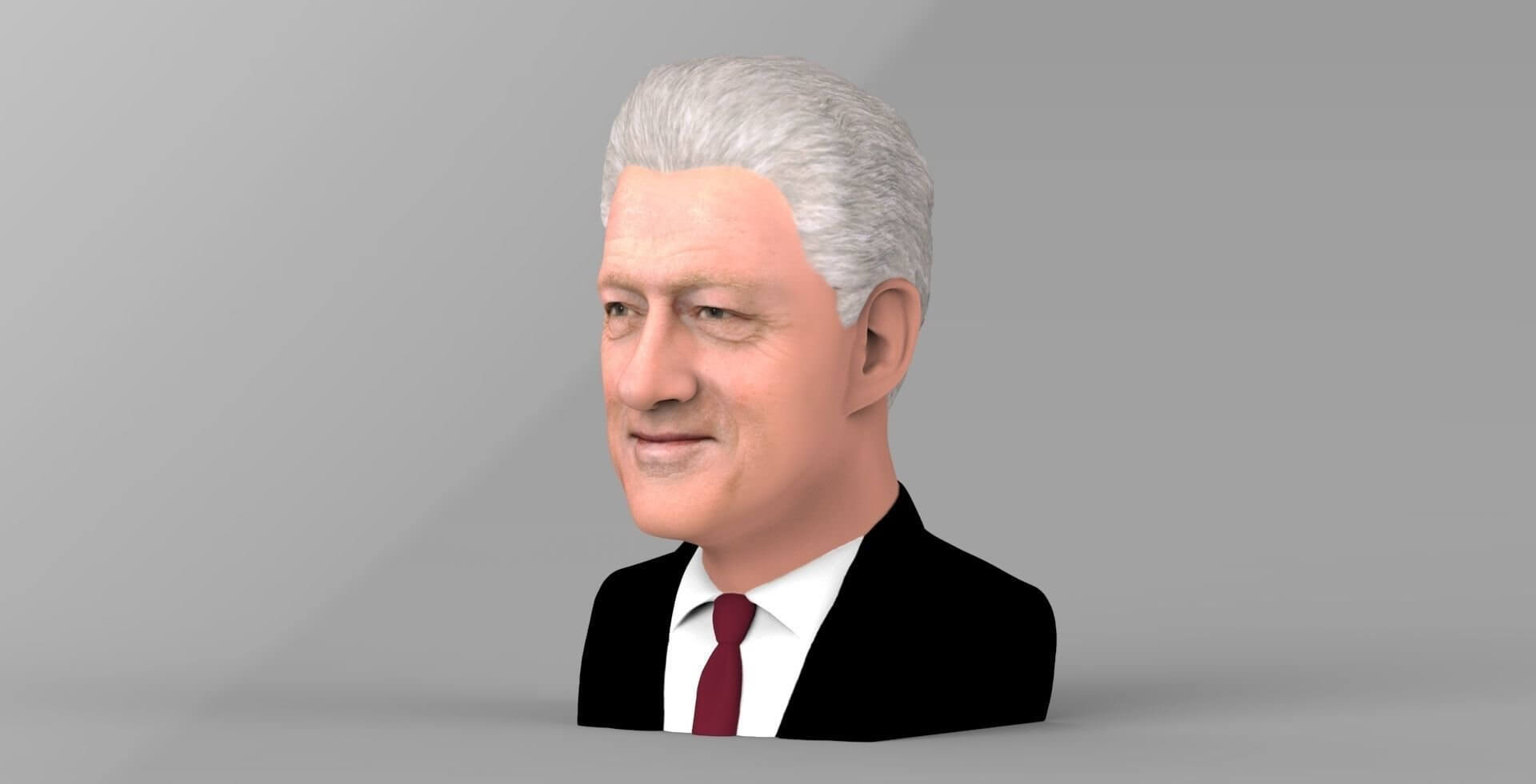 Bill Clinton Bust - 3D Model by PrintedReality