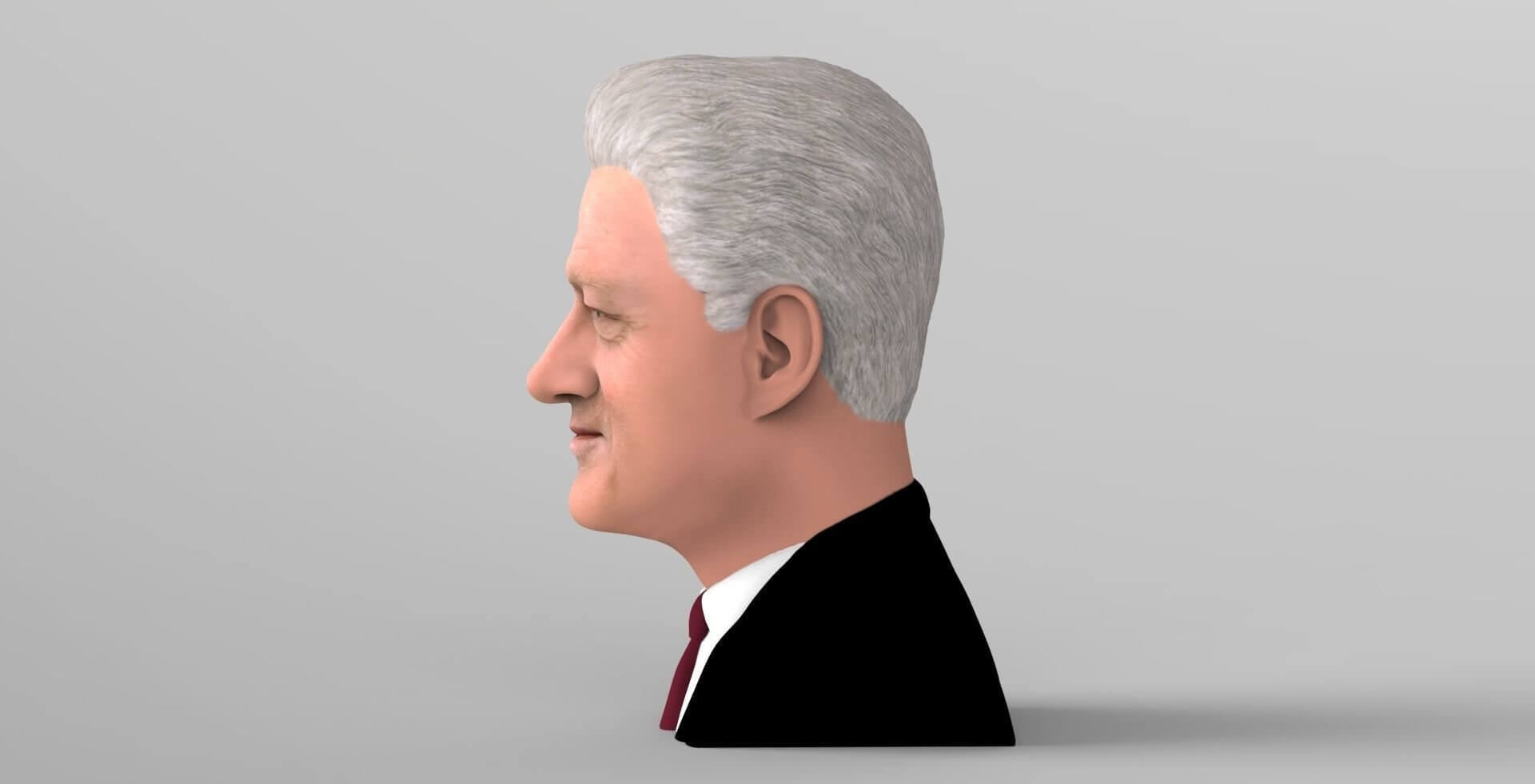 Bill Clinton Bust - 3D Model by PrintedReality