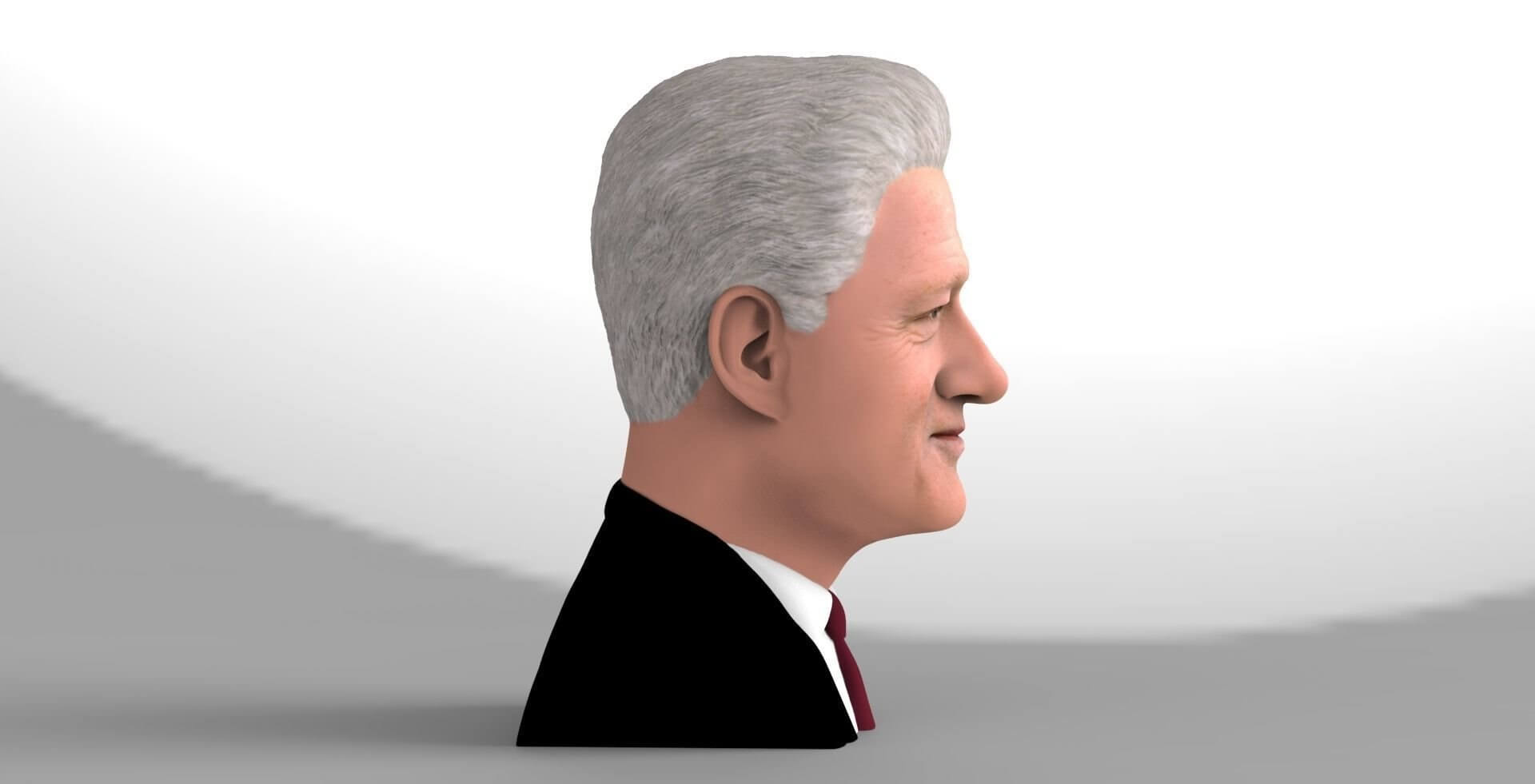 Bill Clinton Bust - 3D Model by PrintedReality