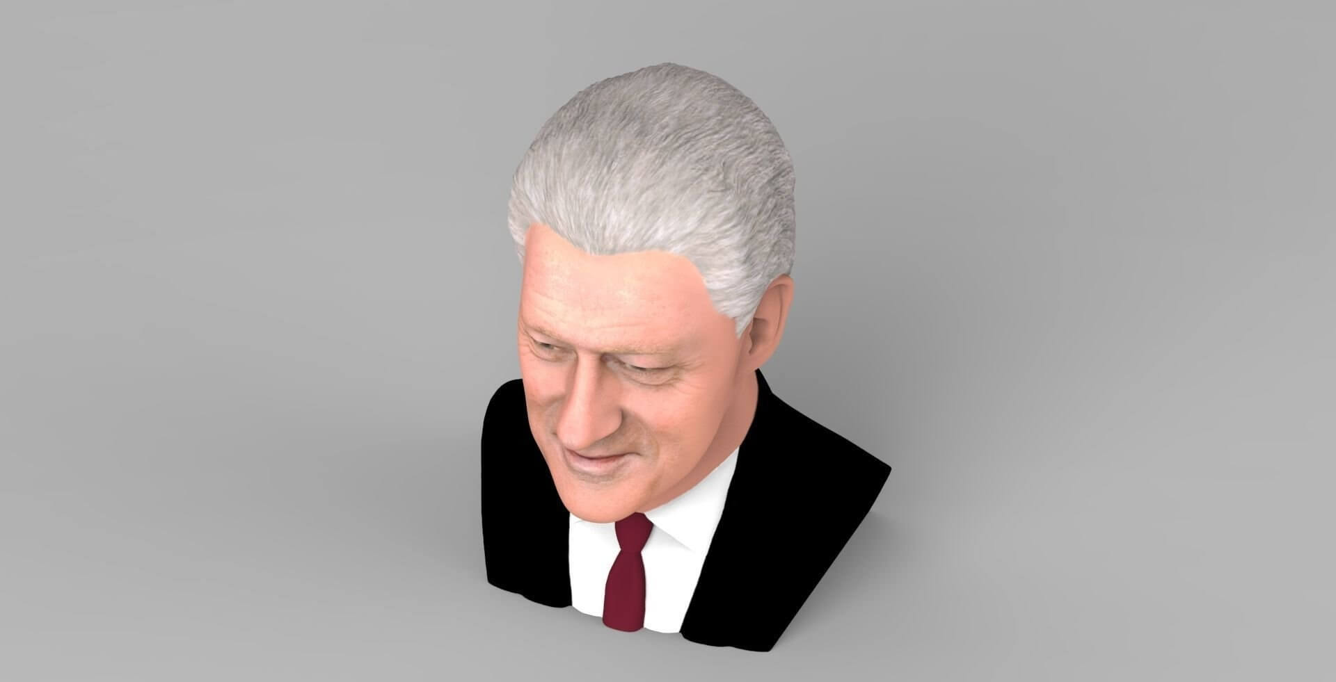 Bill Clinton Bust - 3D Model by PrintedReality