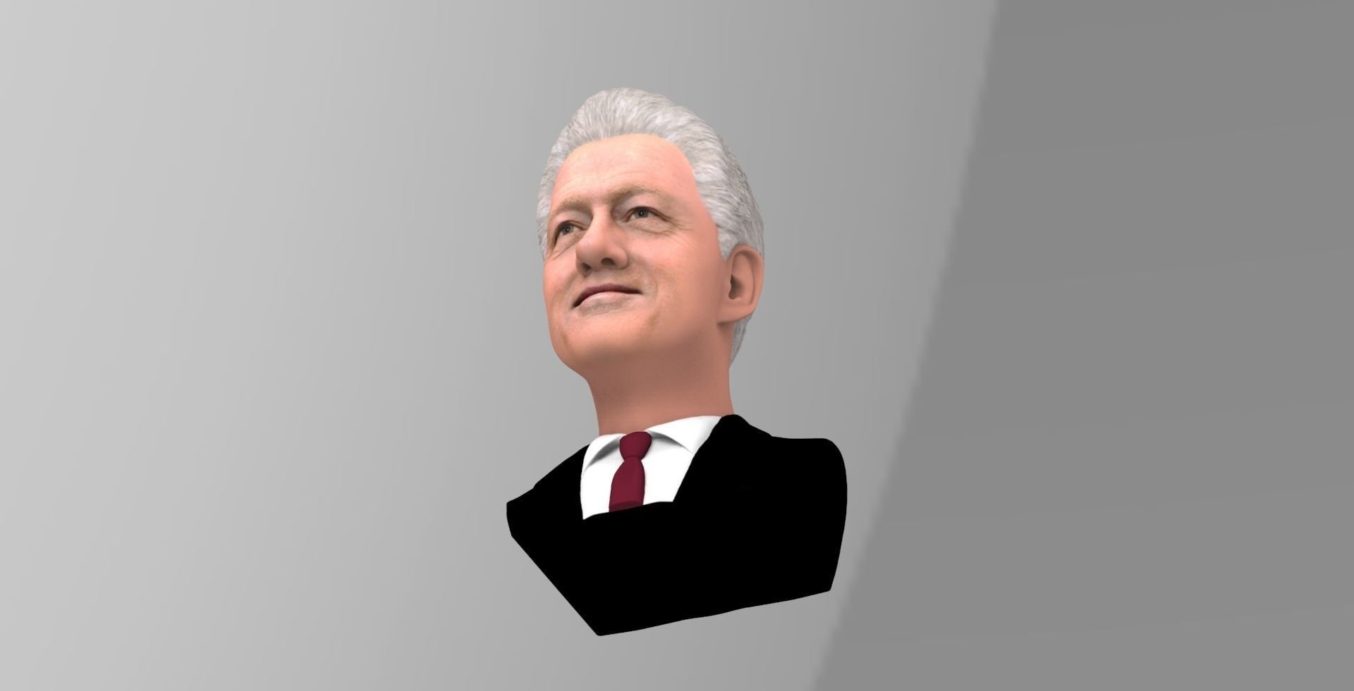 Bill Clinton Bust - 3D Model by PrintedReality
