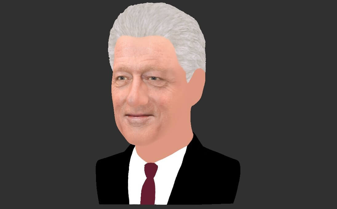 Bill Clinton Bust - 3D Model by PrintedReality