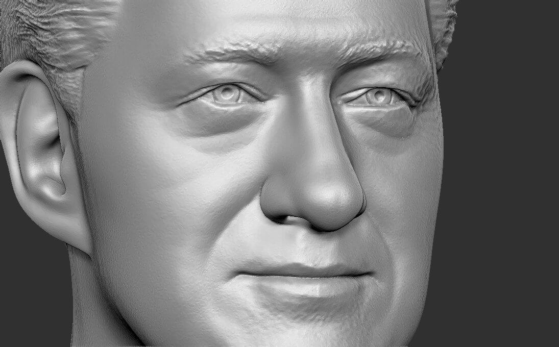 Bill Clinton Bust - 3D Model by PrintedReality