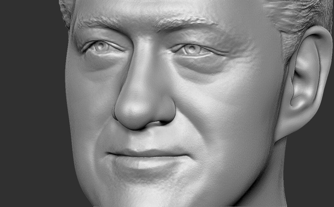 Bill Clinton Bust - 3D Print Model by PrintedReality