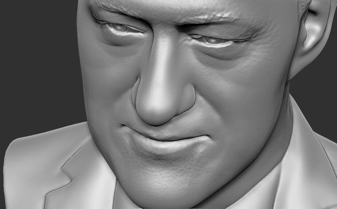 Bill Clinton Bust - 3D Model by PrintedReality