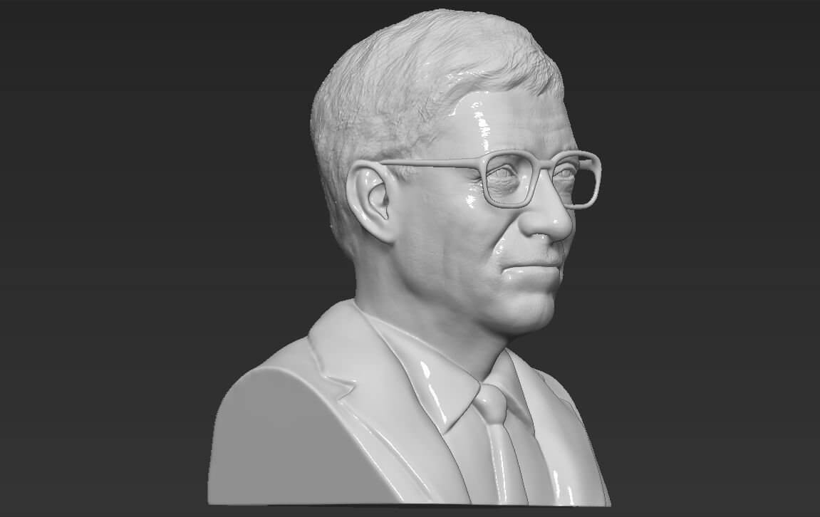Bill Gates Bust (Full Color) - 3D Model by PrintedReality