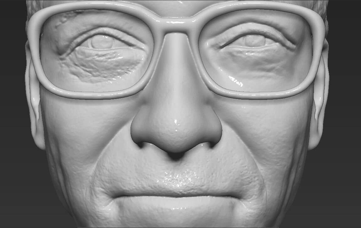 Bill Gates Bust (Full Color) - 3D Model by PrintedReality