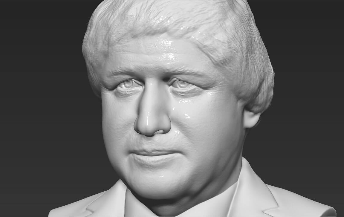 Boris Johnson Bust (Full Color) - 3D Model by PrintedReality