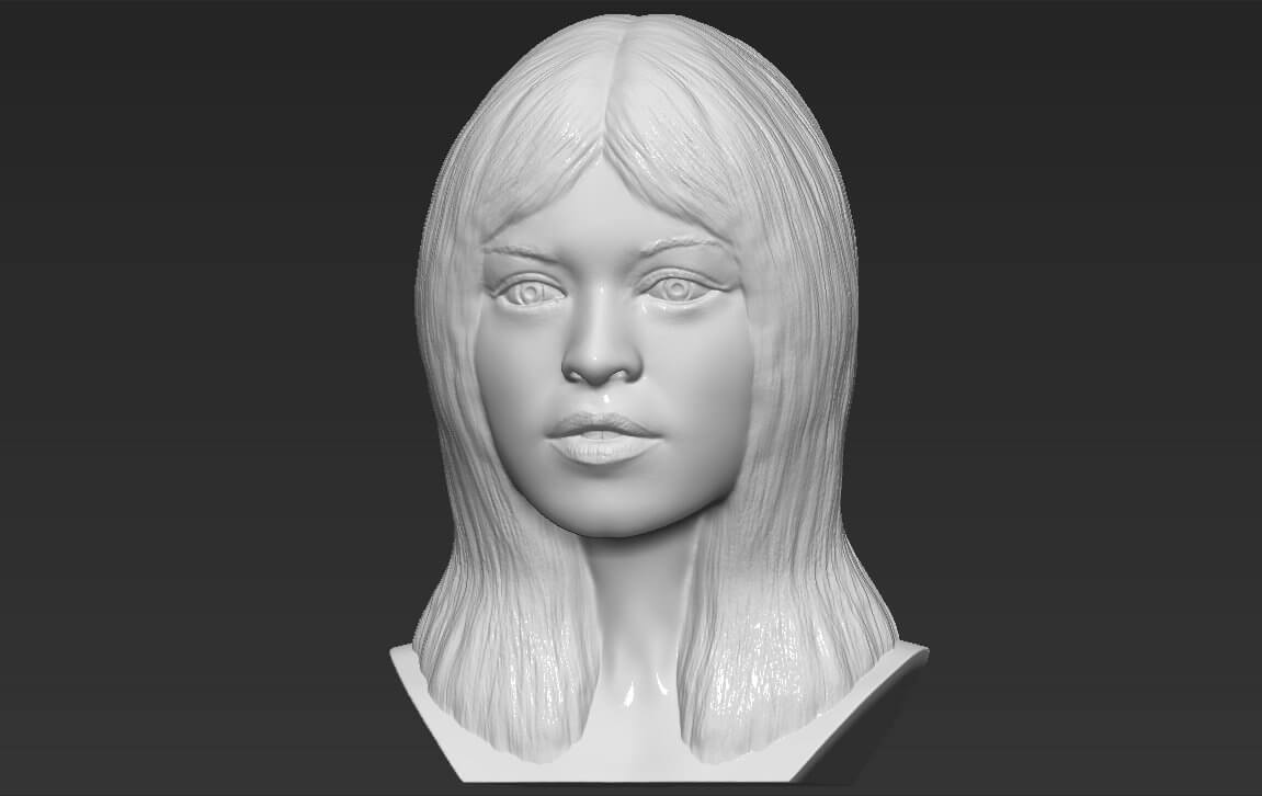 Brigitte Bardot Bust - 3D Model by PrintedReality