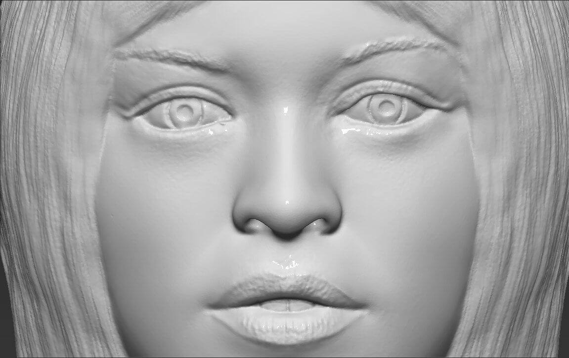 Brigitte Bardot Bust - 3D Model by PrintedReality