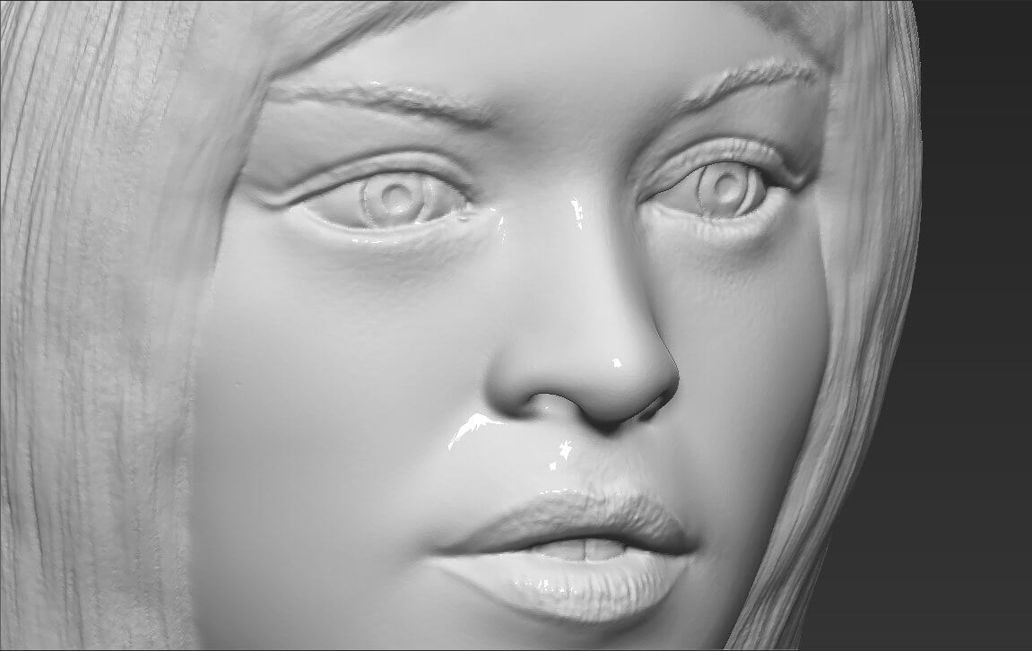 Brigitte Bardot Bust - 3D Model by PrintedReality