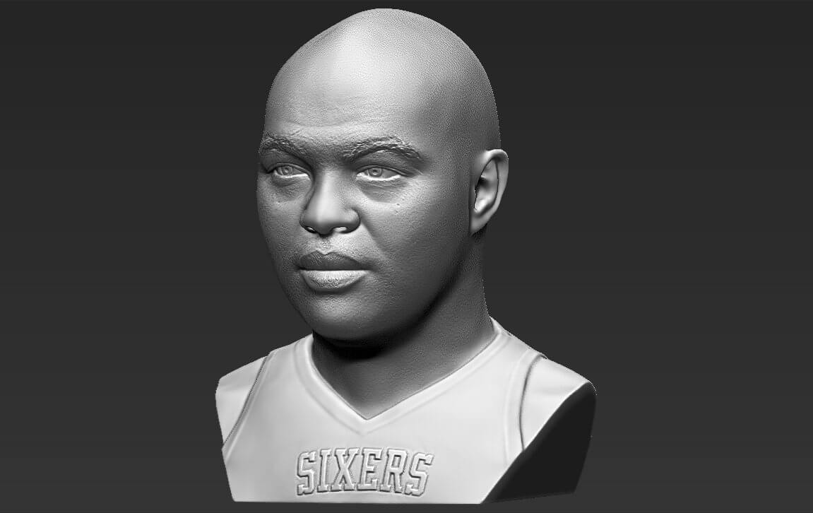 Charles Barkley Bust - 3D Model by PrintedReality