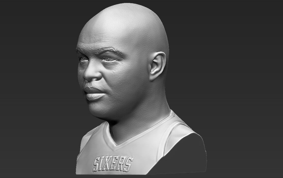 Charles Barkley Bust - 3D Model by PrintedReality