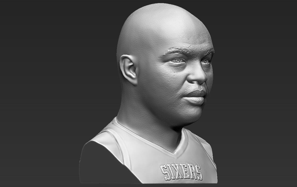 Charles Barkley Bust - 3D Model by PrintedReality