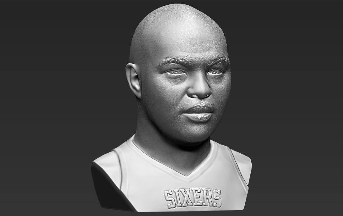 Charles Barkley Bust - 3D Model by PrintedReality