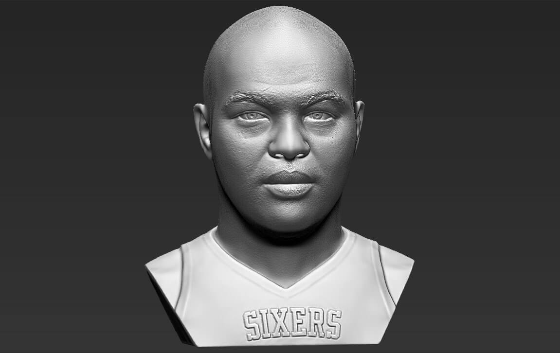 Charles Barkley Bust - 3D Model by PrintedReality