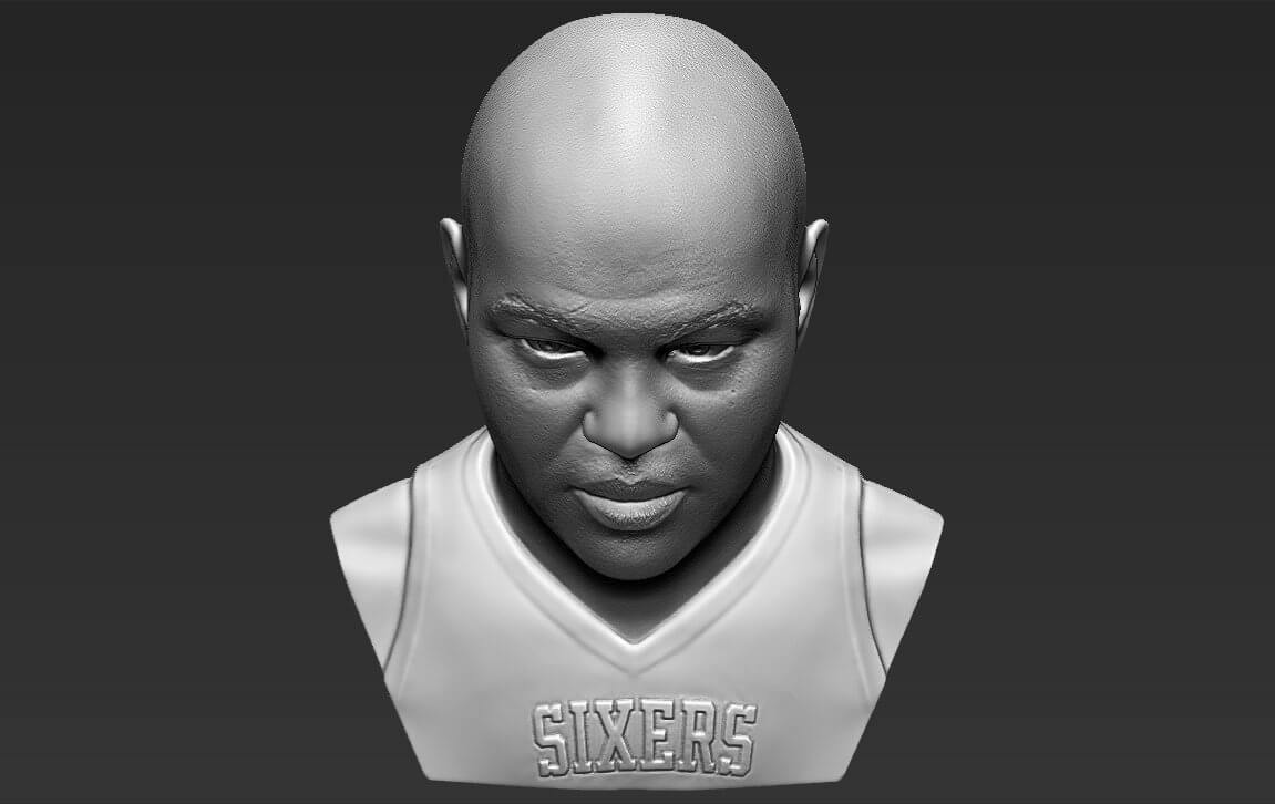 Charles Barkley Bust - 3D Model by PrintedReality