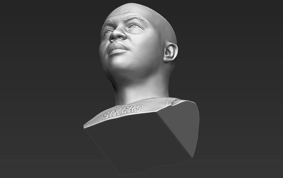Charles Barkley Bust - 3D Model by PrintedReality