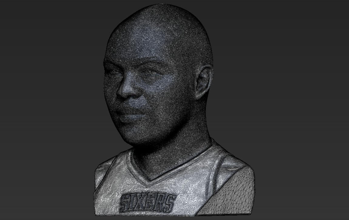 Charles Barkley Bust - 3D Model by PrintedReality