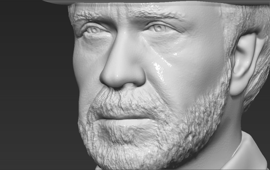 Chuck Norris Bust - 3D Model by PrintedReality