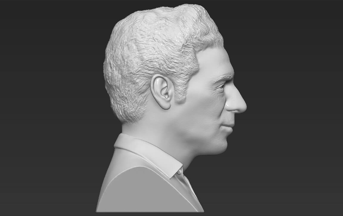 Cosmo Kramer from Seinfeld Bust - 3D Model by PrintedReality