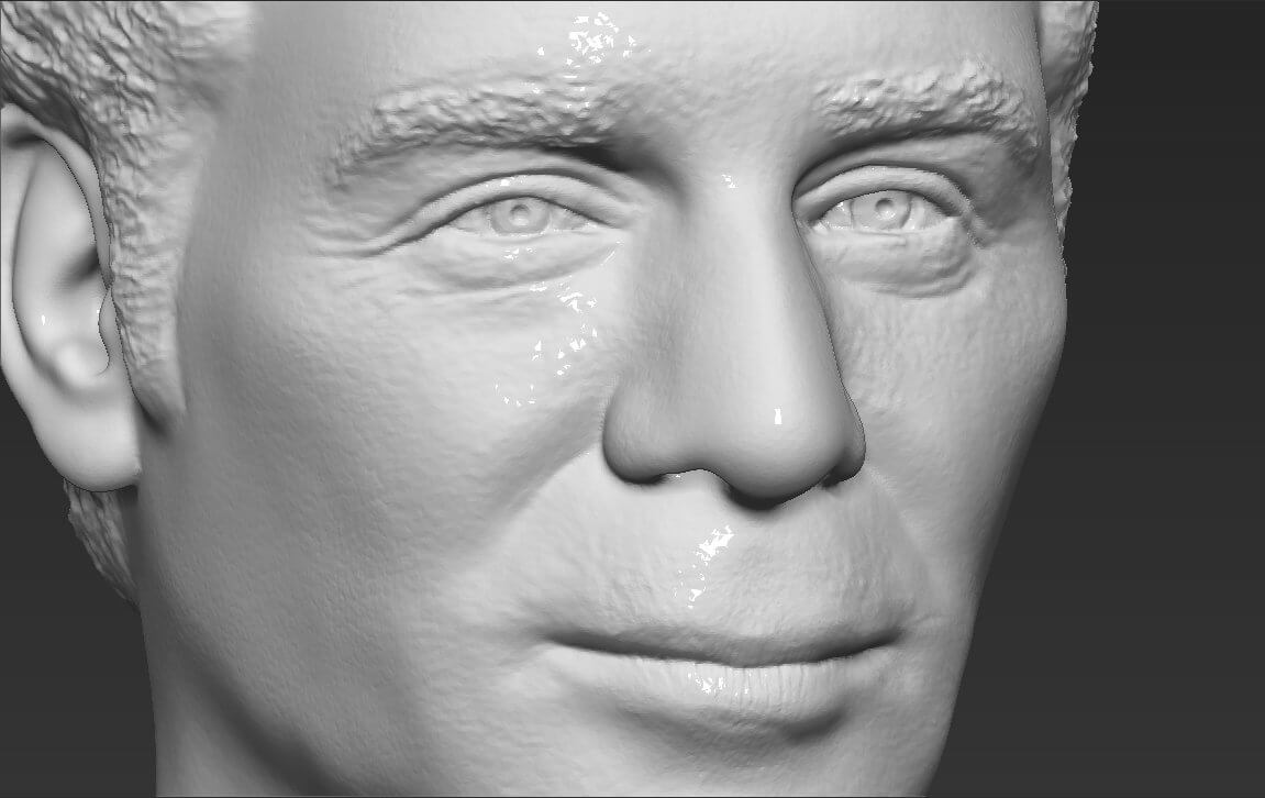 Cosmo Kramer from Seinfeld Bust - 3D Model by PrintedReality