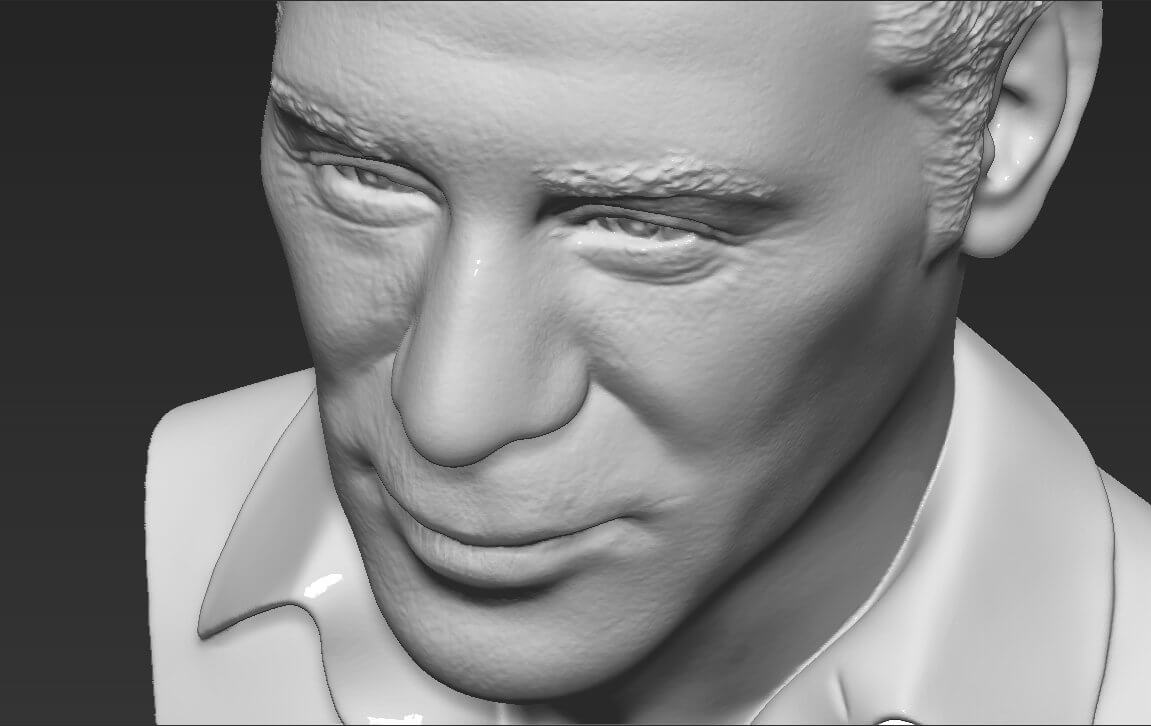 Cosmo Kramer from Seinfeld Bust - 3D Model by PrintedReality