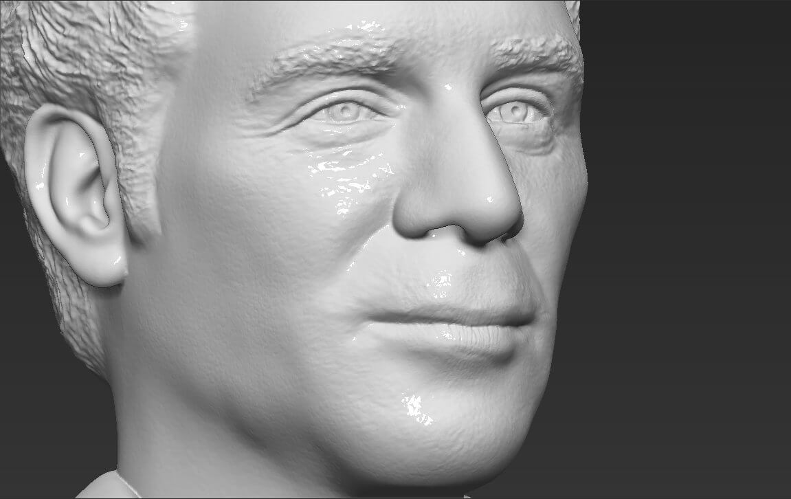 Cosmo Kramer from Seinfeld Bust - 3D Model by PrintedReality