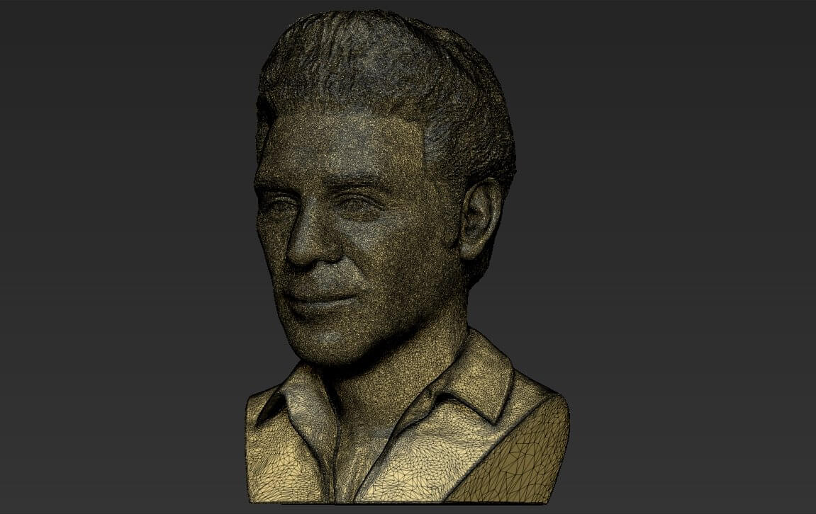 Cosmo Kramer from Seinfeld Bust - 3D Model by PrintedReality