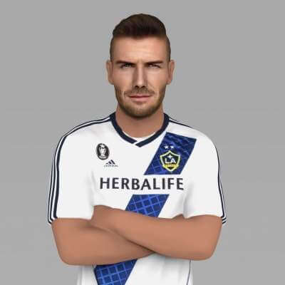 David Beckham (Full Color) - 3D Model by PrintedReality