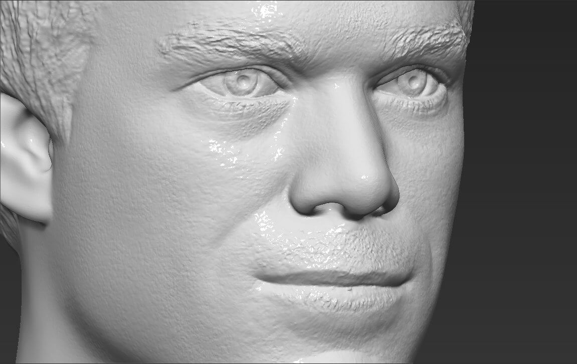 Dexter Morgan Bust - 3D Model by PrintedReality