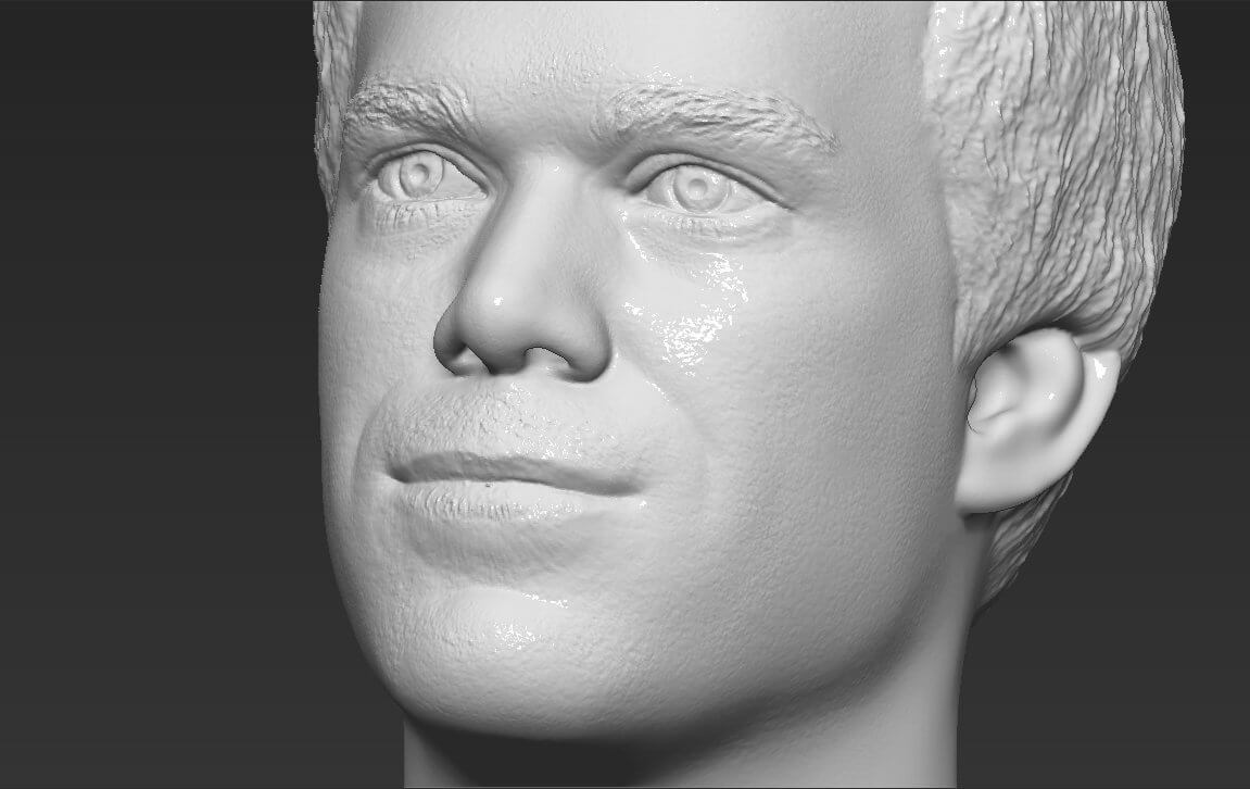 Dexter Morgan Bust - 3D Model by PrintedReality
