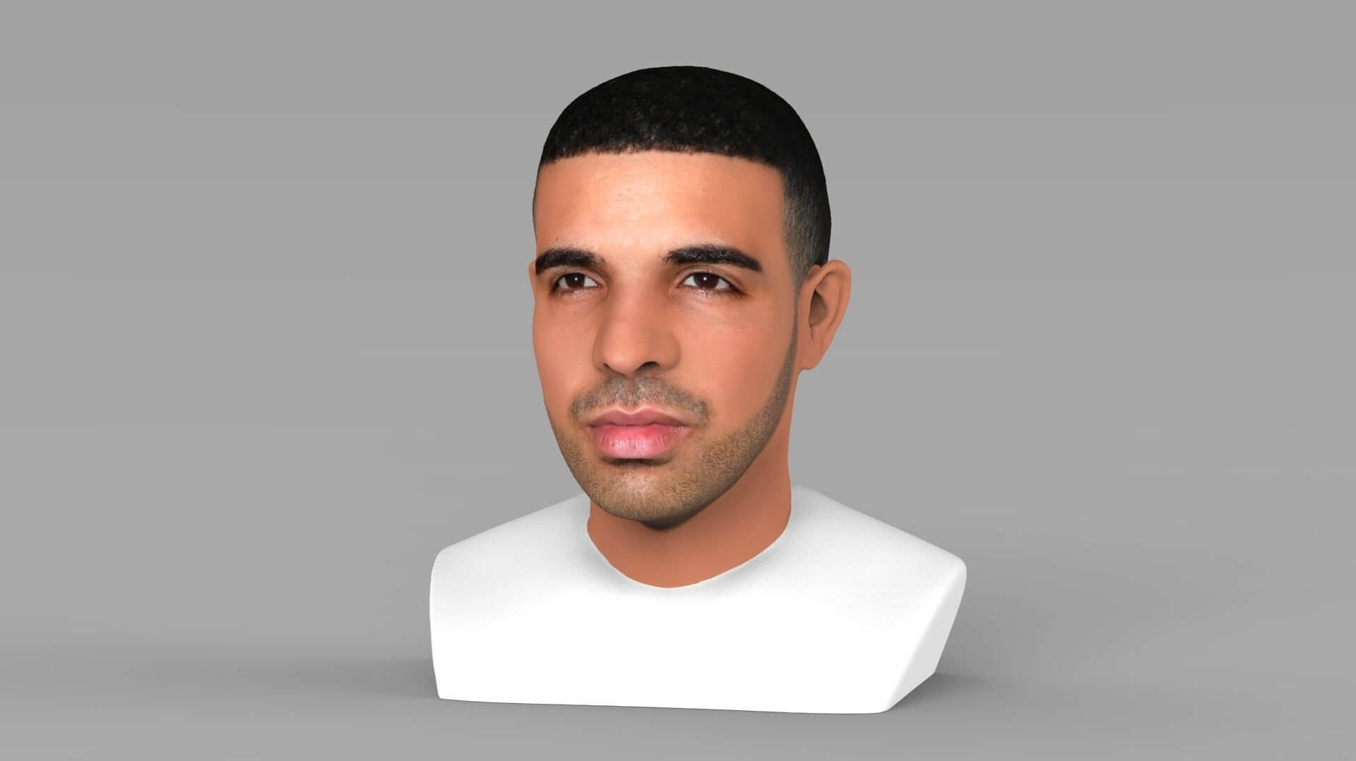 Drake Bust (Full Color) - 3D Model by PrintedReality