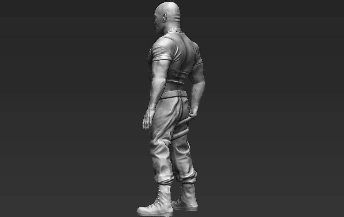 Dwayne The Rock Johnson from Fast and Furious (Full Color) - 3D Model ...