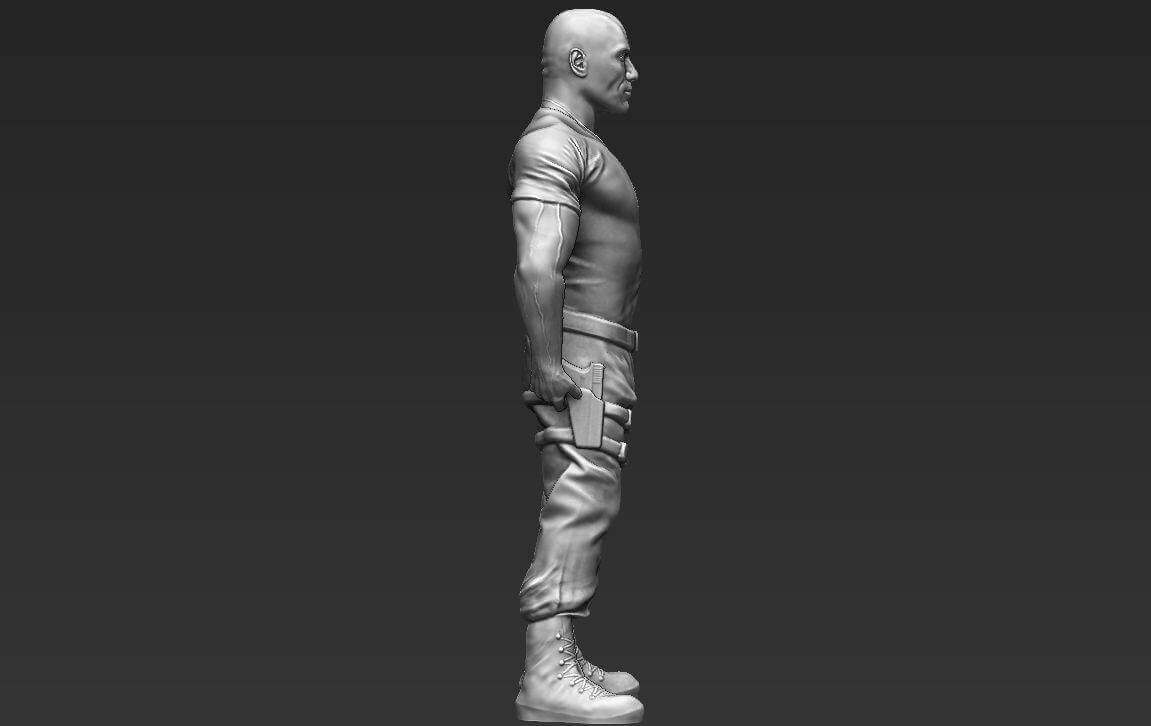 Dwayne The Rock Johnson from Fast and Furious (Full Color) - 3D Model ...