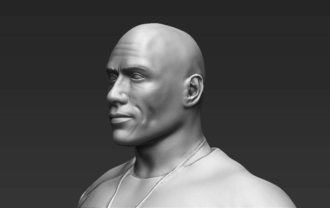 Dwayne The Rock Johnson from Fast and Furious (Full Color) - 3D Model ...