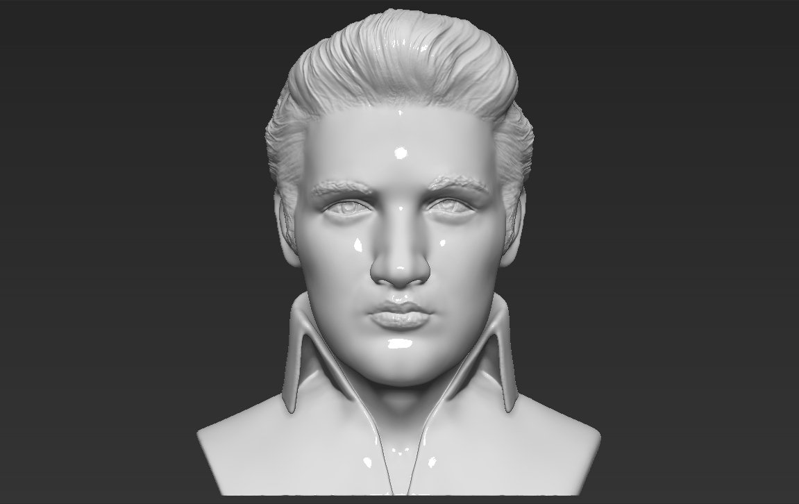 Elvis Presley Bust - 3D Model by PrintedReality