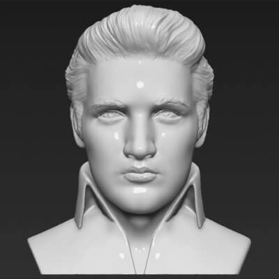 Elvis Presley Bust - 3D Model by PrintedReality